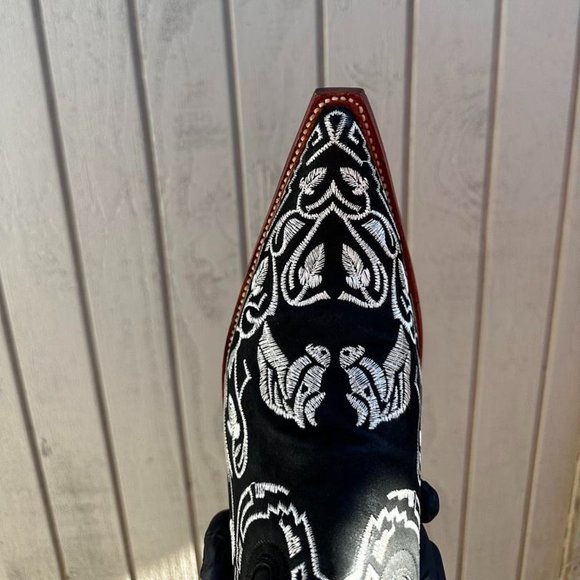 Carreta | Shoes | 82 Black Piteado Design Western Boot | Poshmark